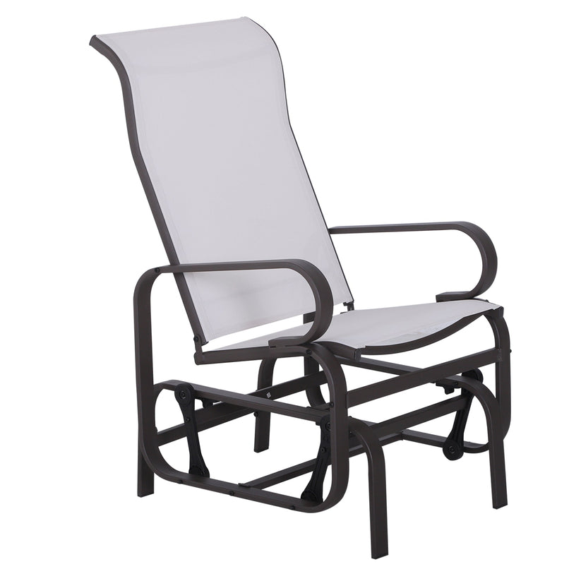 Outsunnny Patio Glider with Breathable Mesh Fabric, Outdoor Glider ...